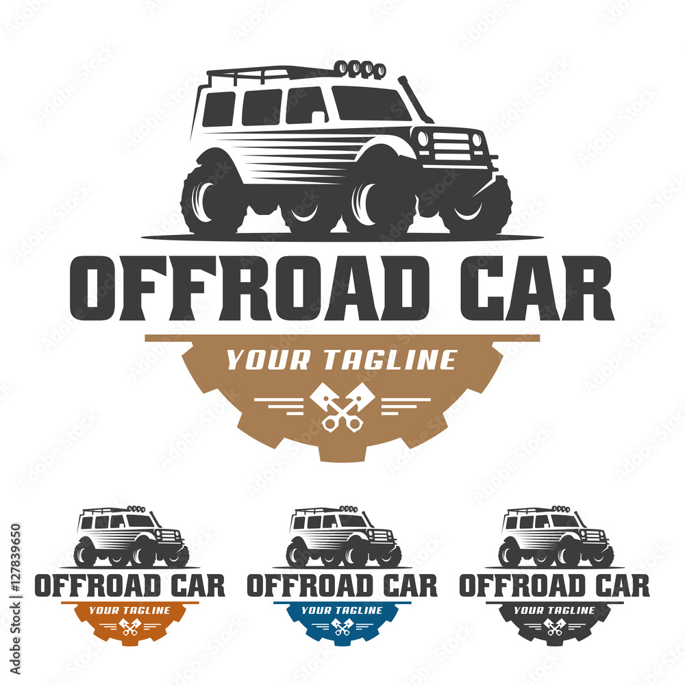 off road car logo, offroad logo, suv car logo template, off-road Stock ...