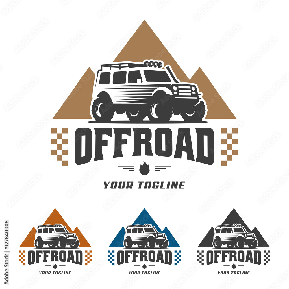 off road car logo, offroad logo, suv car logo template, off-road Stock ...