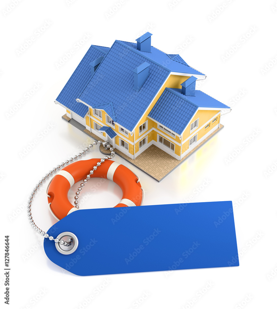 Home Insurance. Illustration on the subject of Real Estate Insurance ...