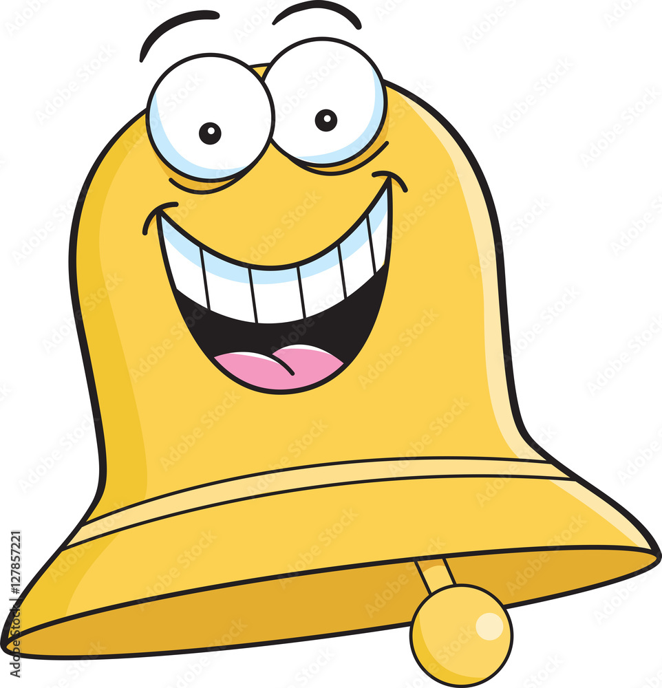 Cartoon illustration of a smiling bell. Stock Vector | Adobe Stock