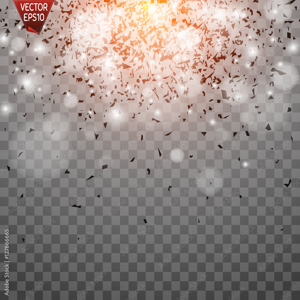 Light effect, sun rays, beams on transparent background. Vector ...