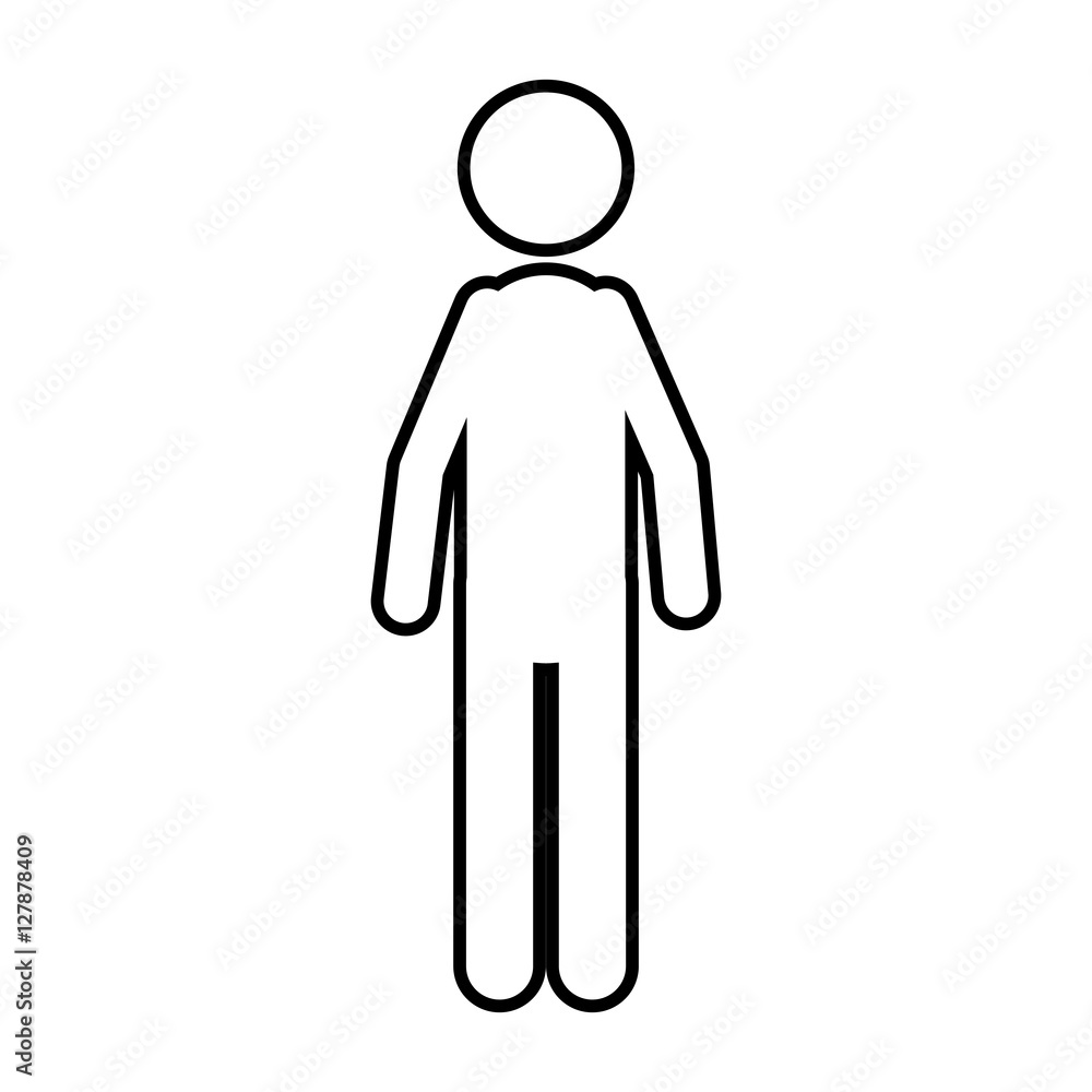 Pictogram icon. People person figure and human theme. Isolated design ...