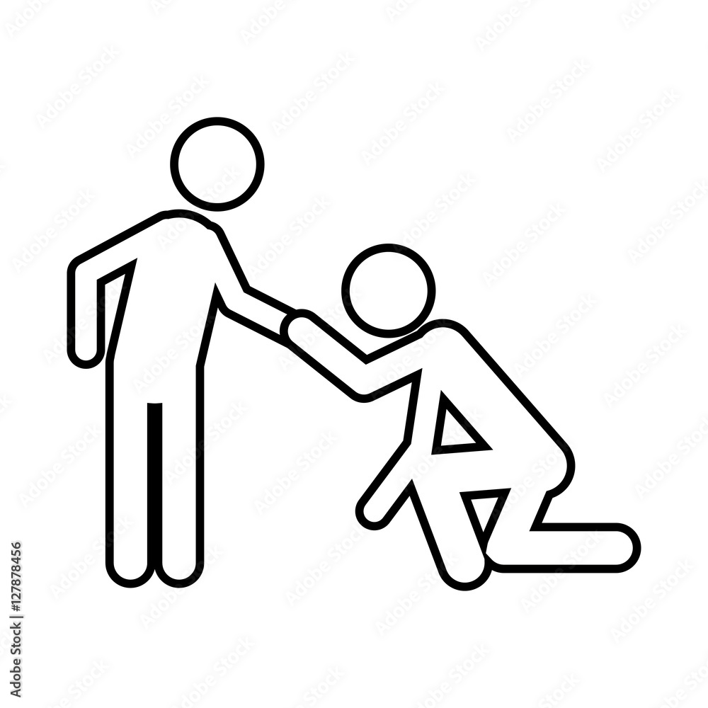 Pictogram couple icon. People person figure and human theme. Isolated ...