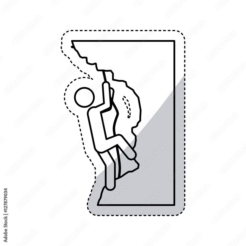 Pictogram practice climbing icon. Sport hobby people person and human ...