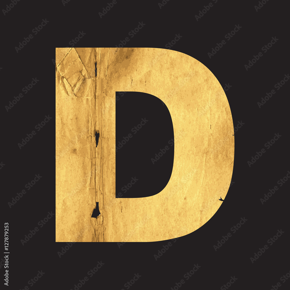 Uppercase letter D of the English alphabet Stock Vector | Adobe Stock