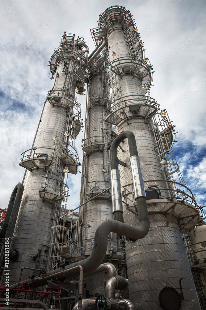 Distillation Towers Stock Photo | Adobe Stock