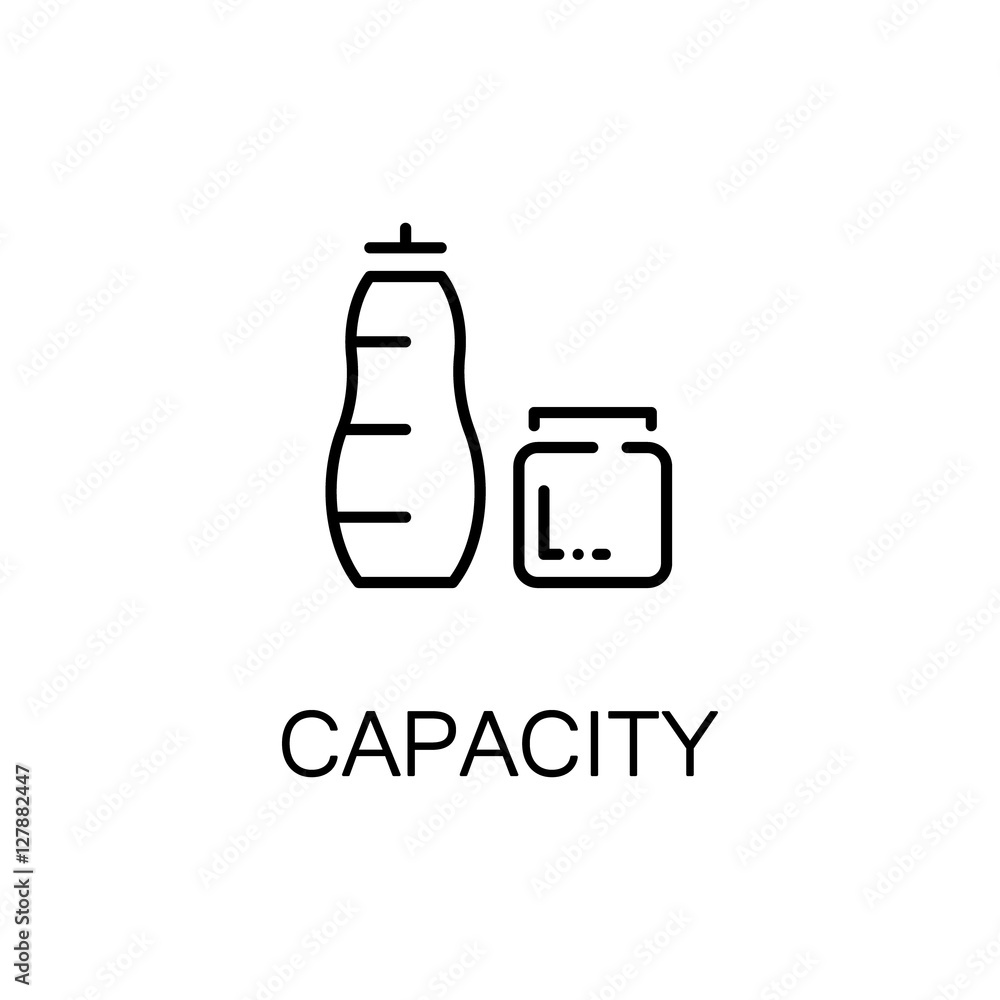 Capacity flat icon or logo for web design. vector de Stock | Adobe Stock