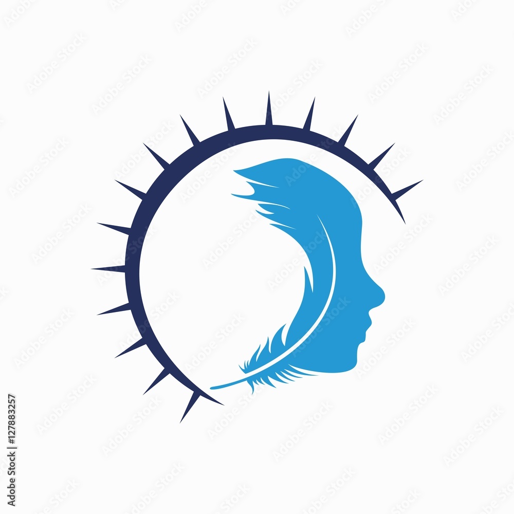 Face logo design Stock Vector | Adobe Stock