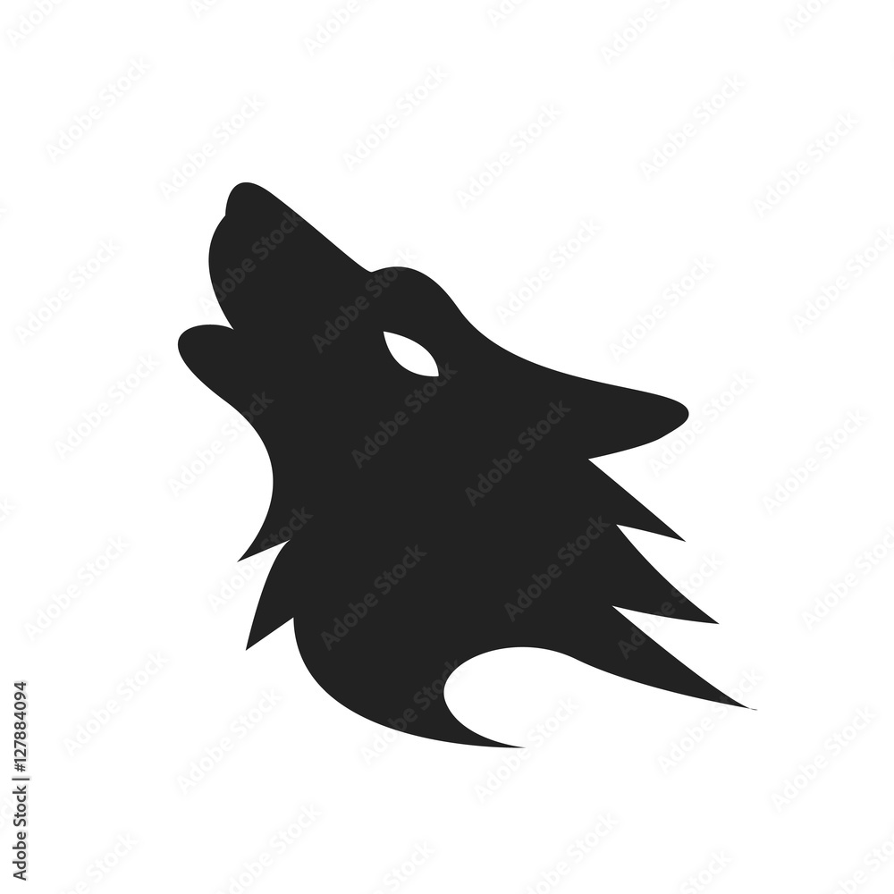Wolf Silhouette Logo or Icon Stock Vector | Adobe Stock