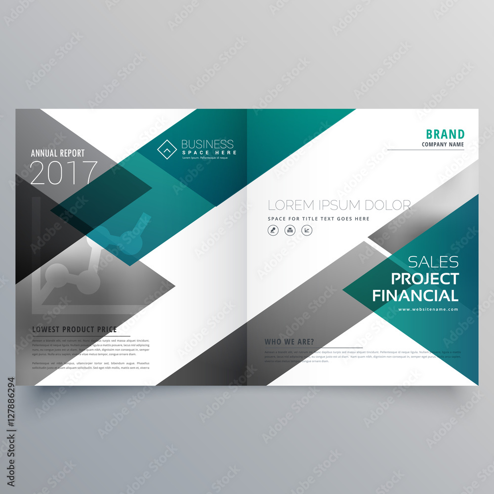 creative booklet cover page deisgn template with geometric shape Stock ...