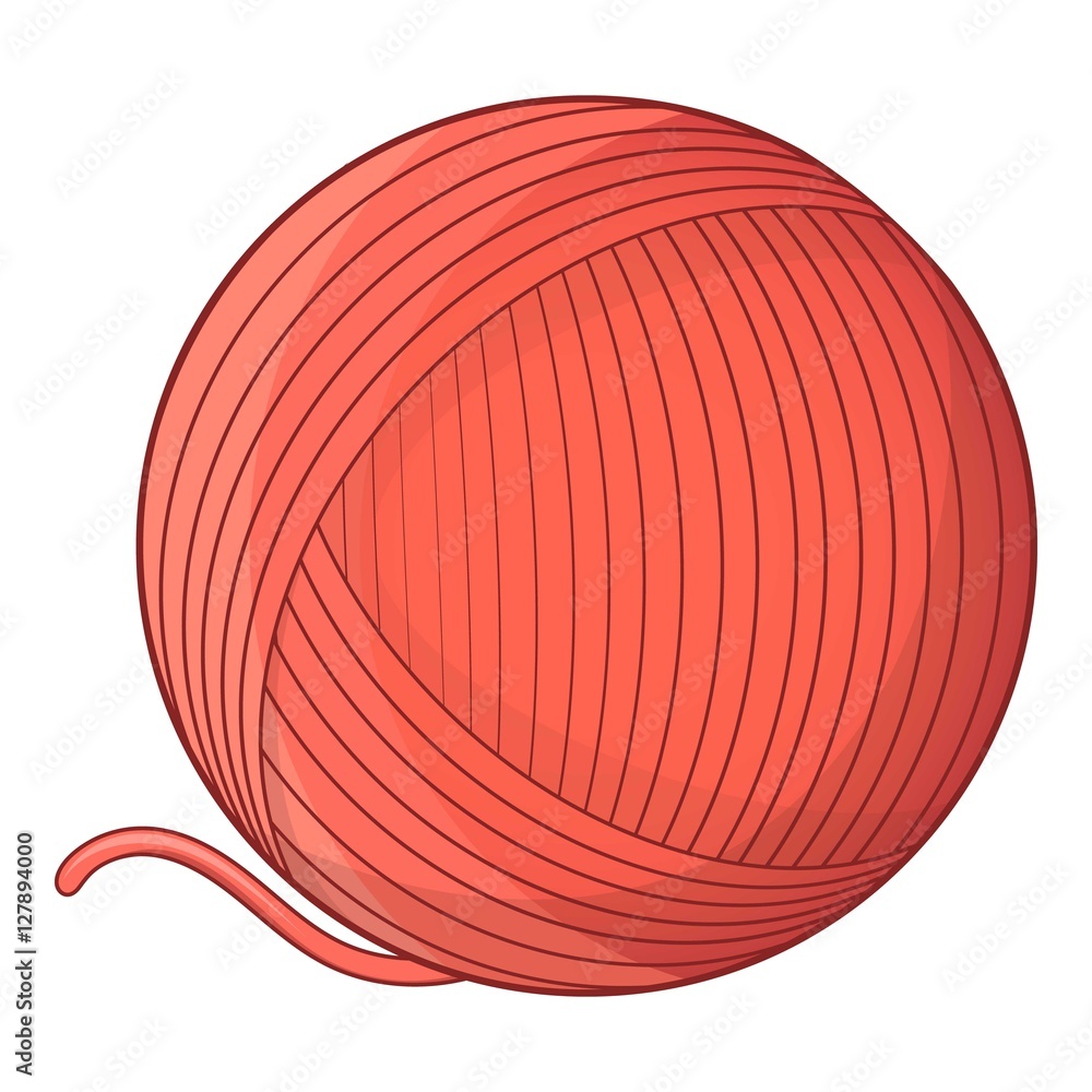 Yarn ball toy for cat icon. Cartoon illustration of yarn ball toy for ...