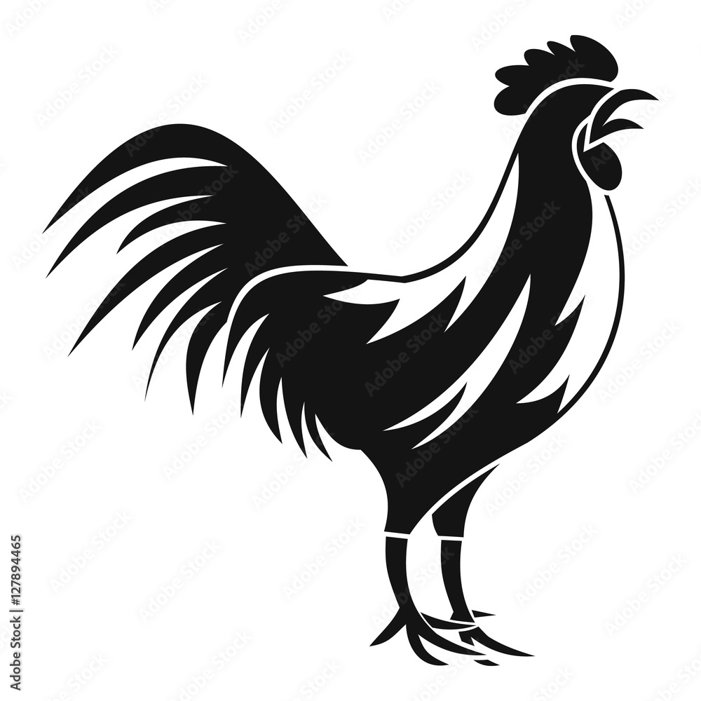 Gallic rooster icon. Simple illustration of gallic rooster vector icon ...