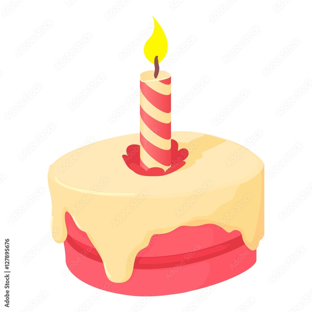 Cake icon. Cartoon illustration of cake vector icon for web Stock ...