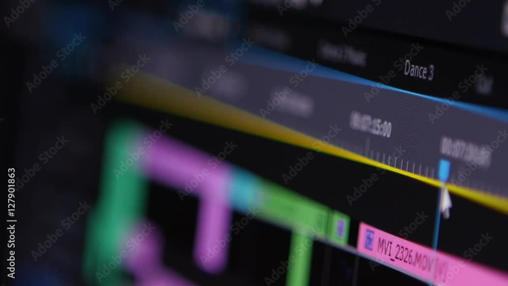 Video Editing Software Going Through The Timeline Frame By Frame Point ...