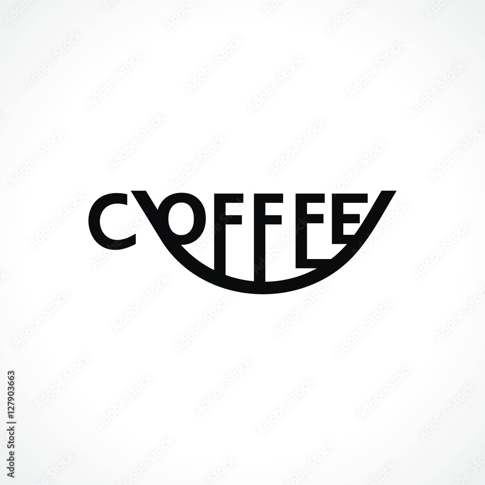 logo with cup of coffee. Modern Icon for company brand. Vector ...