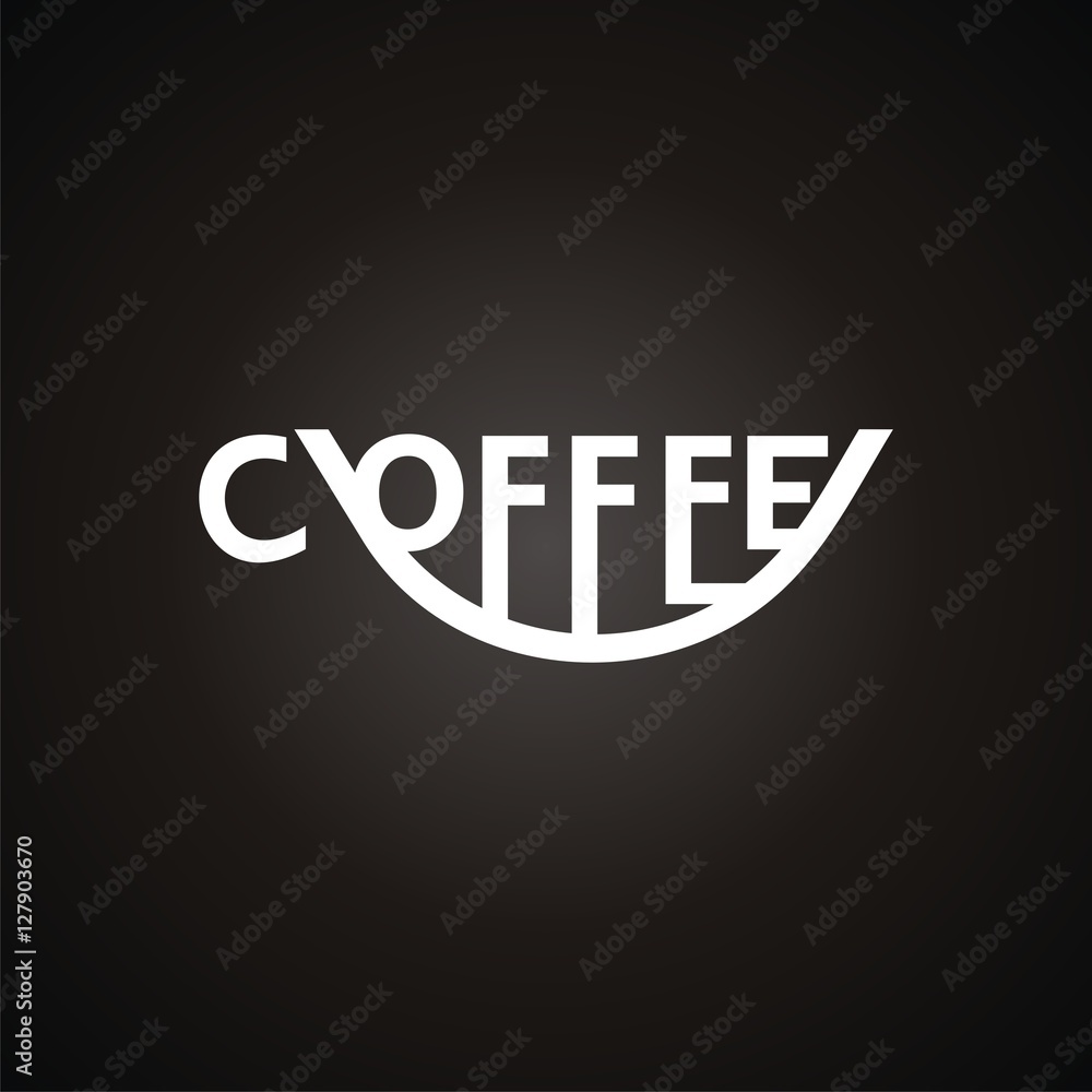 logo with cup of coffee. Modern Icon for company brand. Vector ...