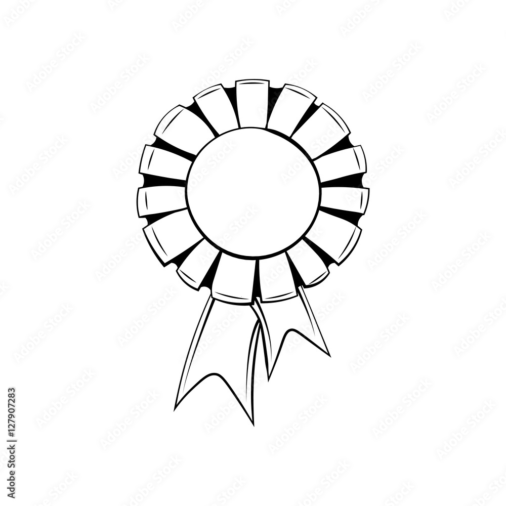Winner ribbon award on white background, vector illustration Stock ...