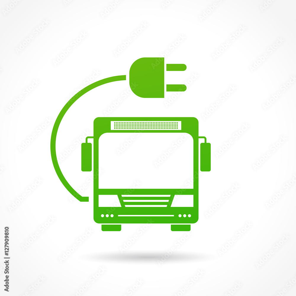 electric bus sign Stock Vector | Adobe Stock