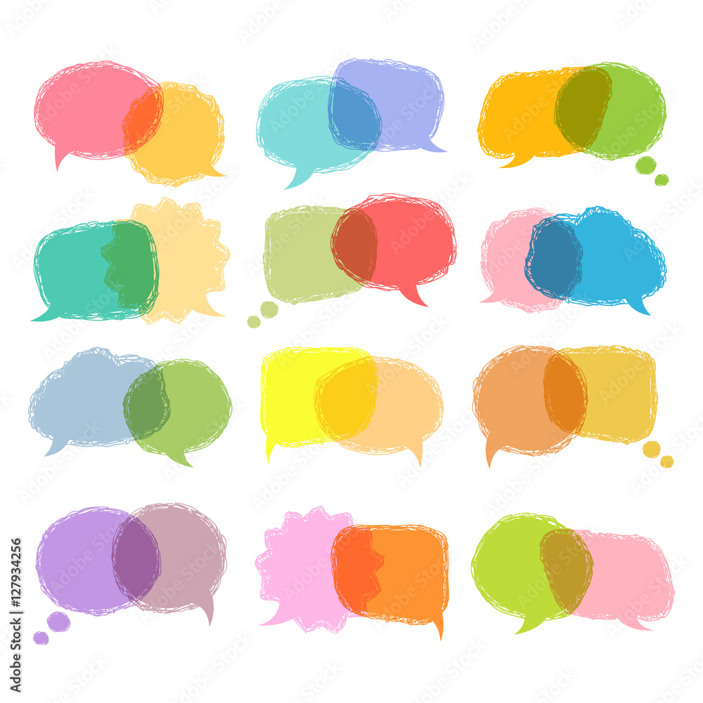 Colored Speech Bubble Template