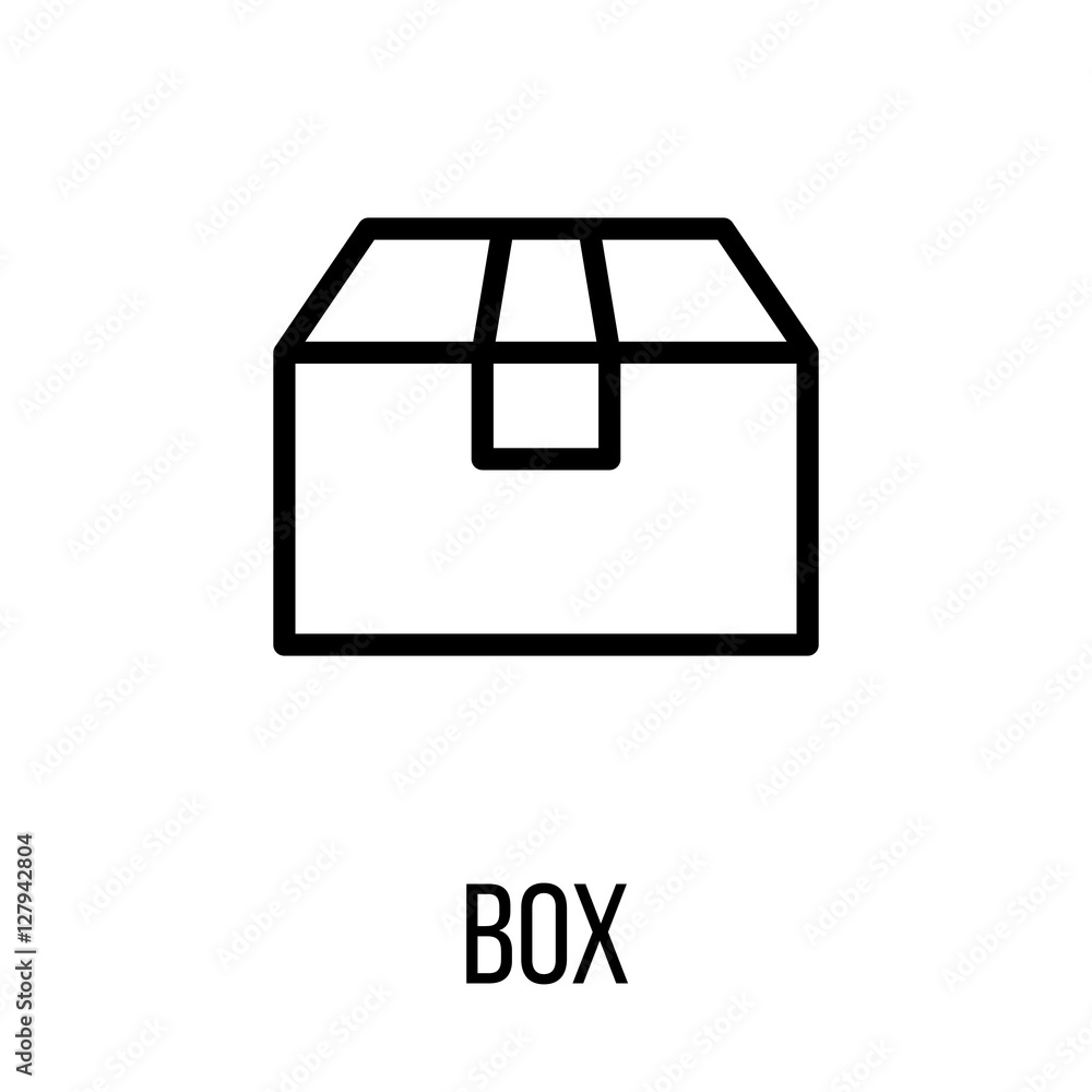 Box icon or logo in modern line style. Stock Vector | Adobe Stock
