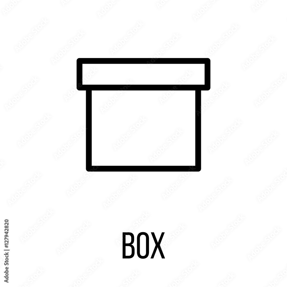Box icon or logo in modern line style. Stock Vector | Adobe Stock
