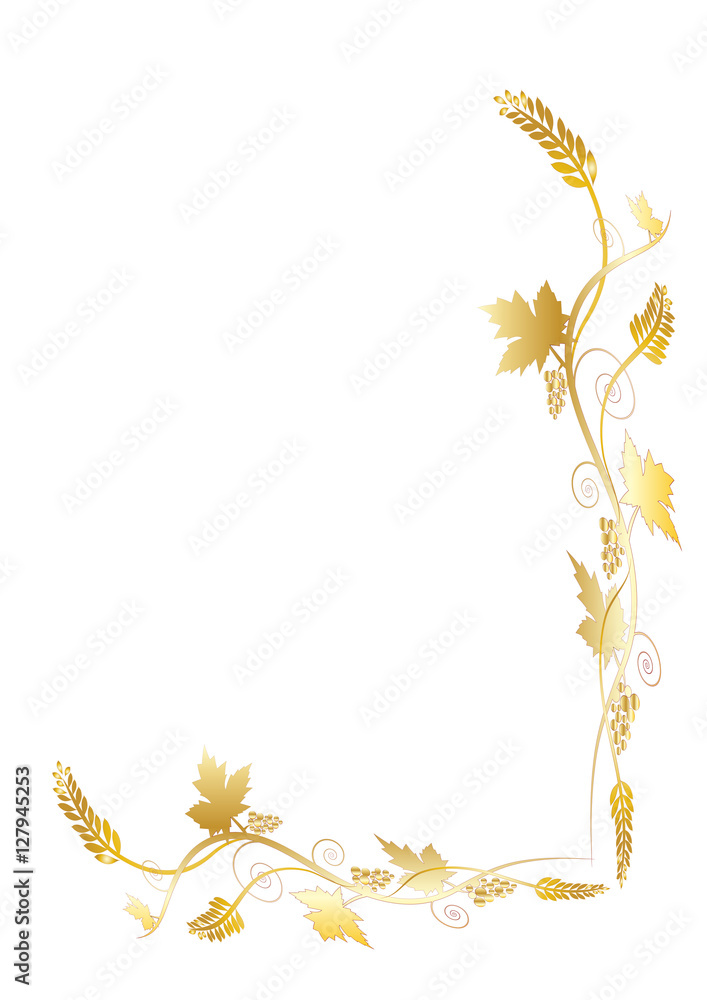 Eucharist symbols wheat ears and vine. FIrst communion christian color ...