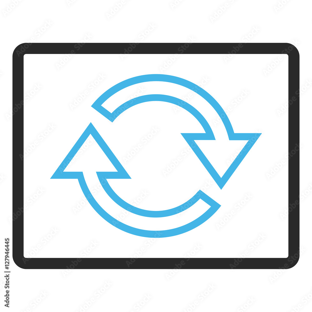 Refresh Arrows vector icon. Image style is a flat bicolor icon symbol ...