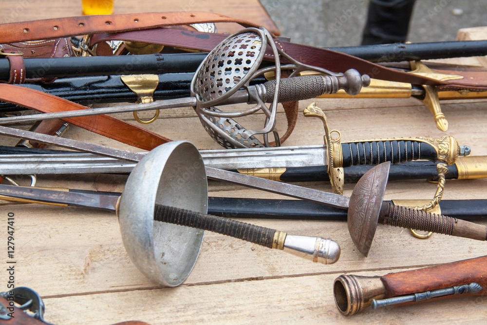 Armes blanches anciennes Stock Photo | Adobe Stock