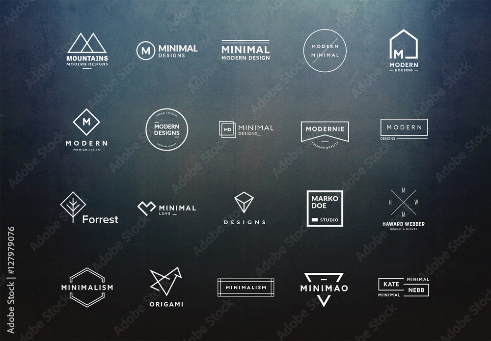 20 Minimalist Logo Layouts 1 Stock Template | Adobe Stock