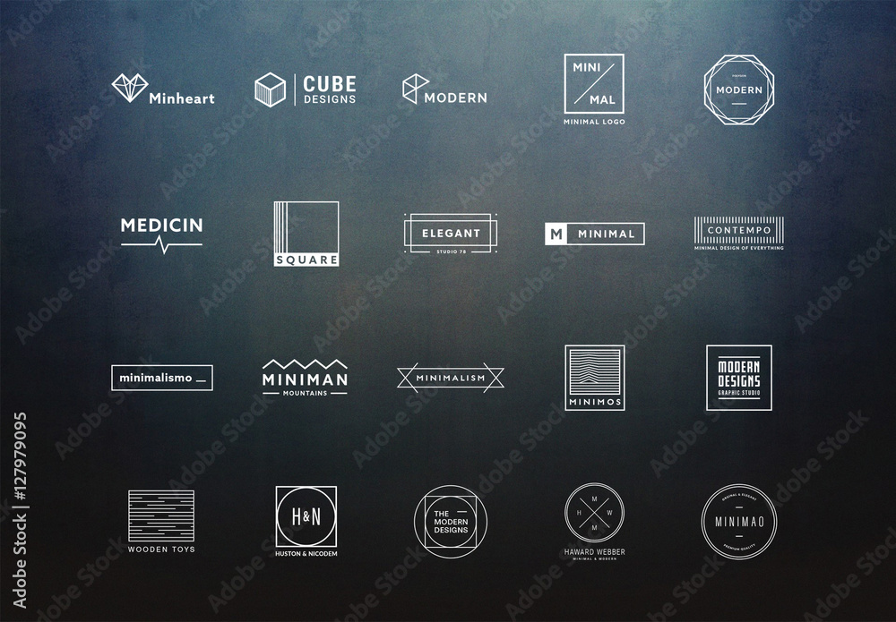 20 Minimalist Logo Layouts 2 Stock Template | Adobe Stock