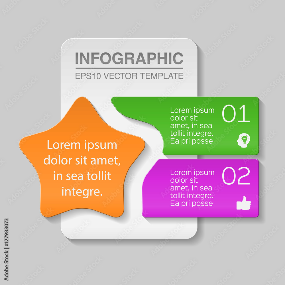 Vector infographic template, two options Stock Vector | Adobe Stock