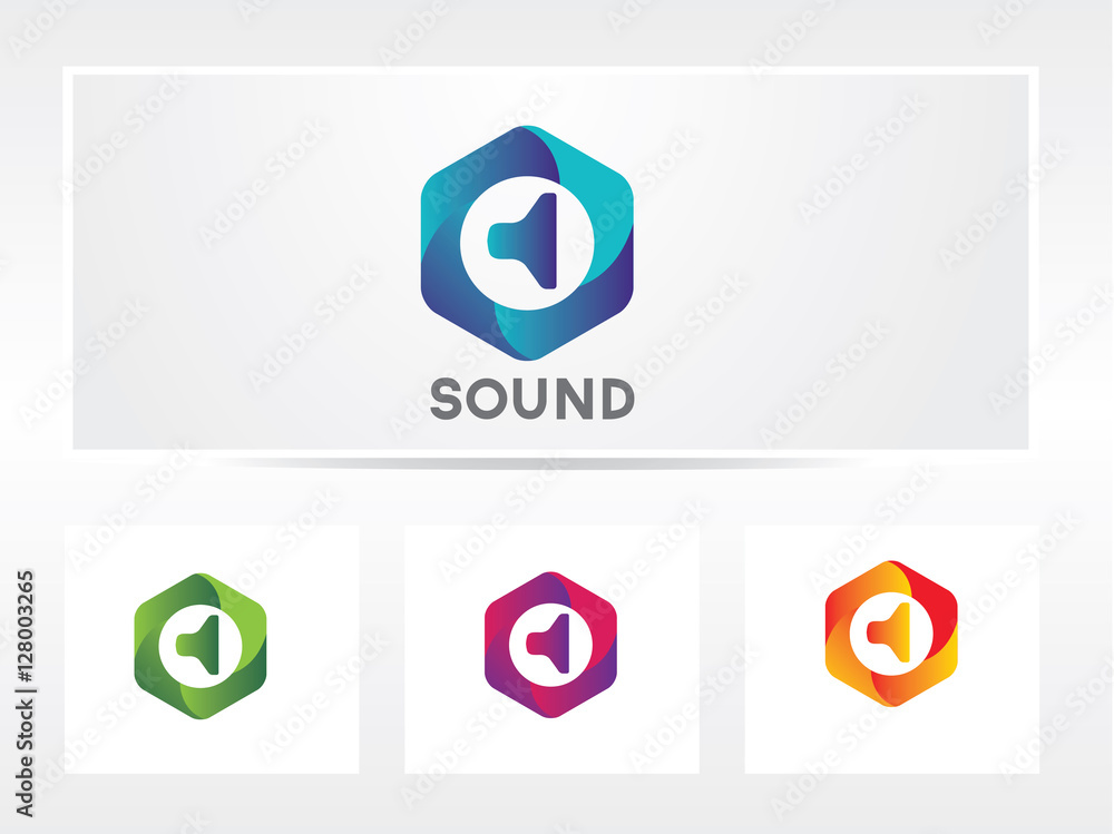 sound logo Stock Vector | Adobe Stock