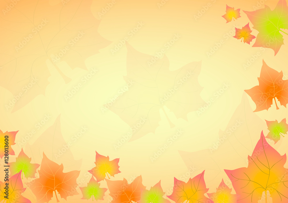 Autumn Leaves background back to school september october vector Stock ...