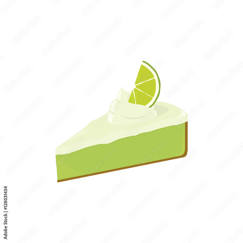 Key Lime Pie Slice Clipart