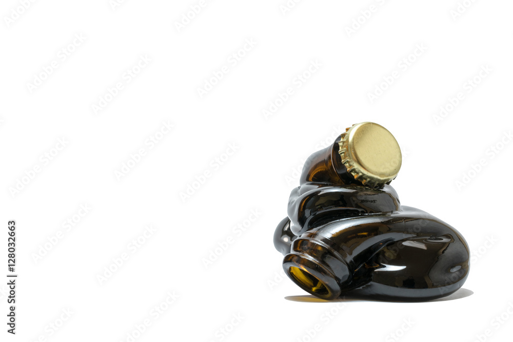 curved glass beer bottle Stock Photo | Adobe Stock