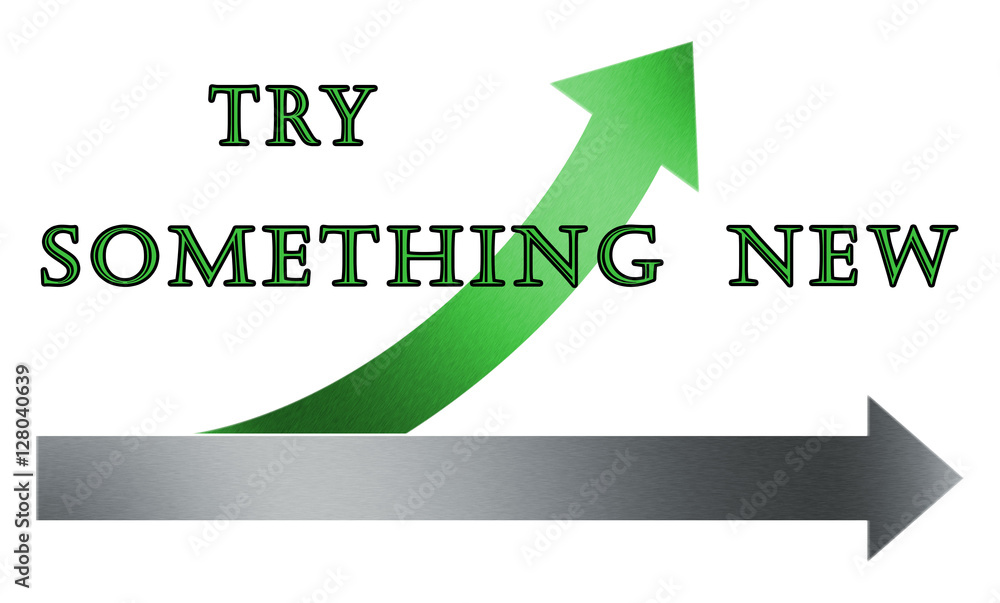 Try something new concept on white background Stock Illustration ...