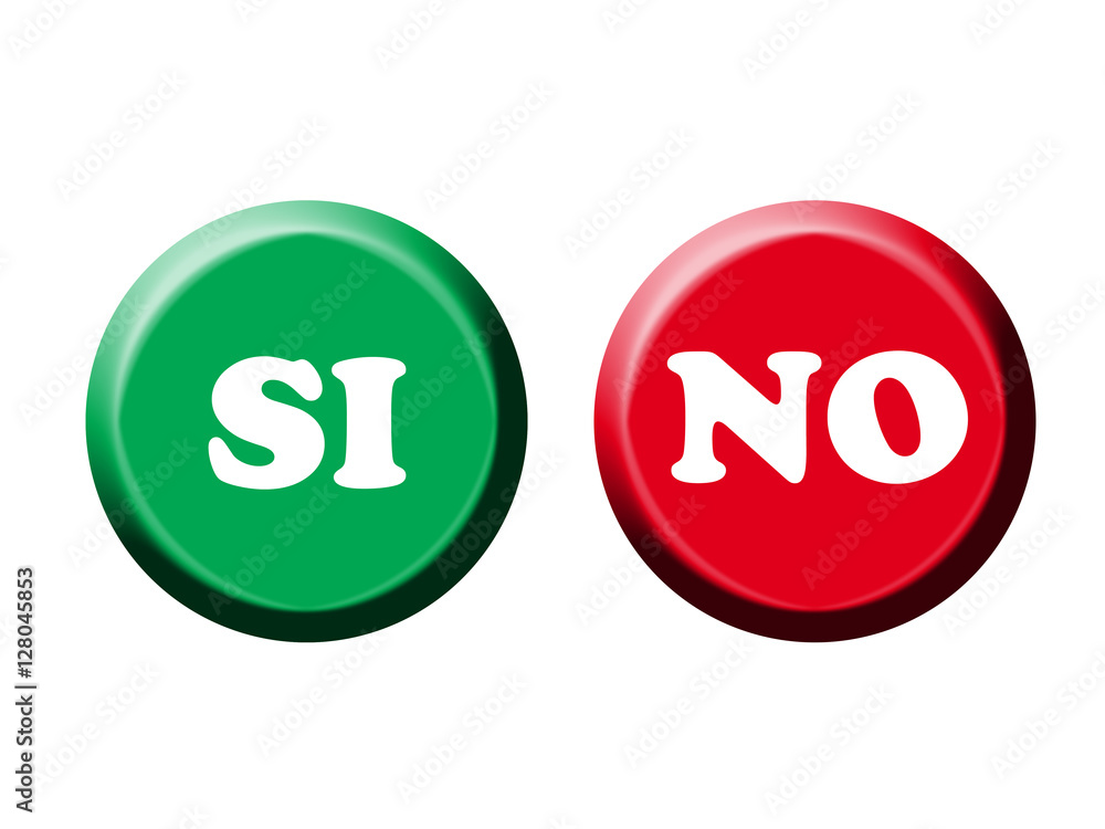 bottoni si no ilustración de Stock | Adobe Stock