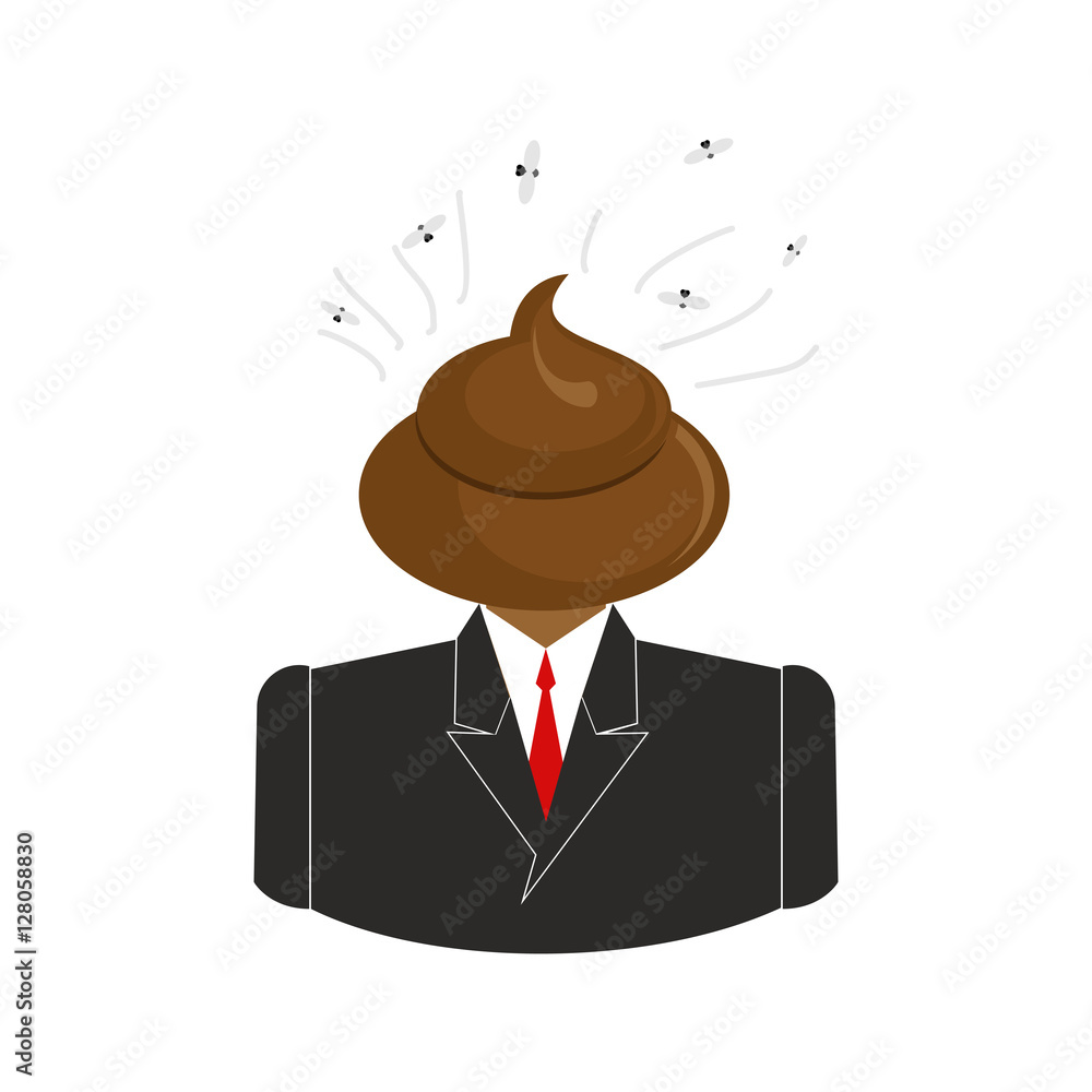 Shit call Center. Turd with headset. Poop operator feedback from Stock ...