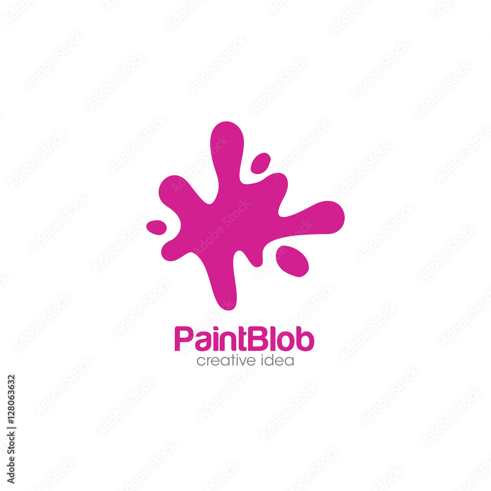 Creative Paint Blob Concept Logo Design Template Stock Vector | Adobe Stock