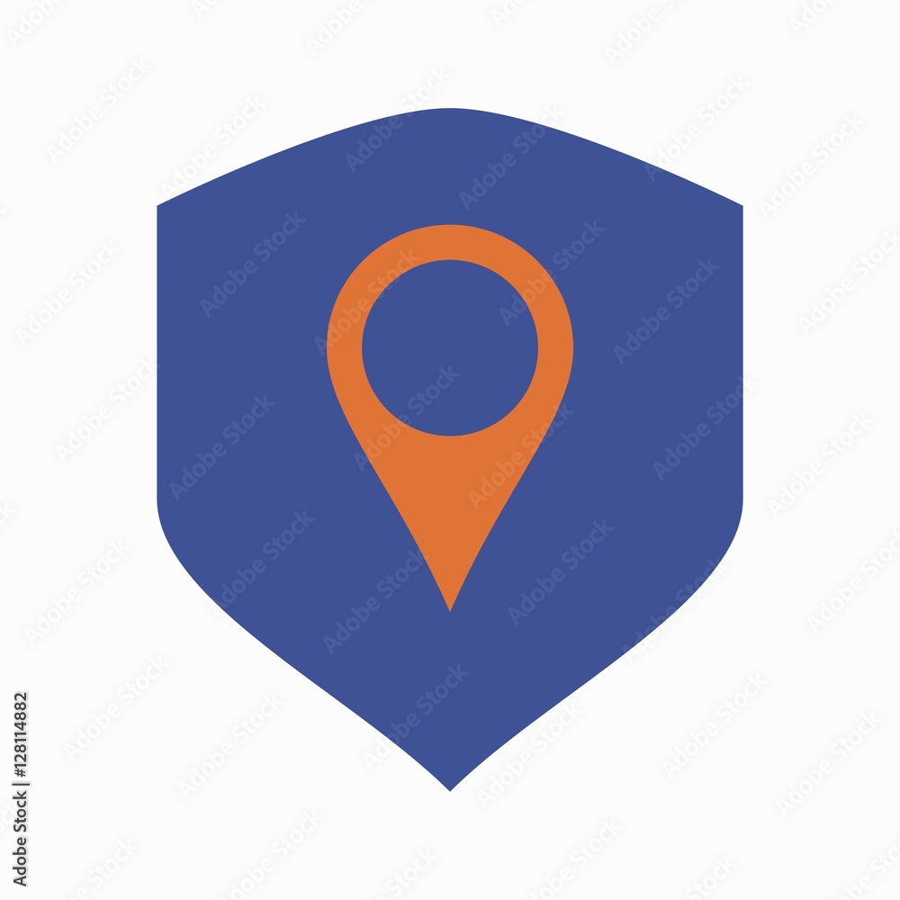Pin location logo design Stock Vector | Adobe Stock