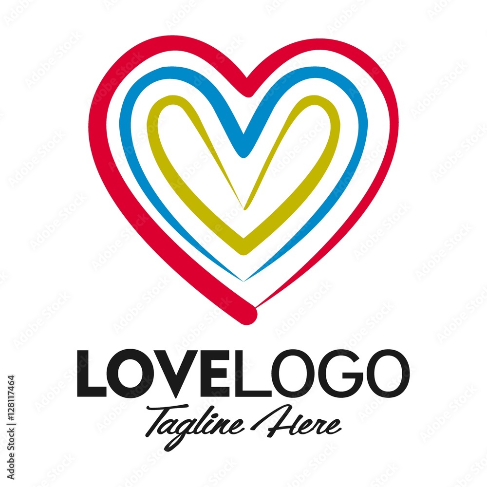love vector logo Stock Vector | Adobe Stock
