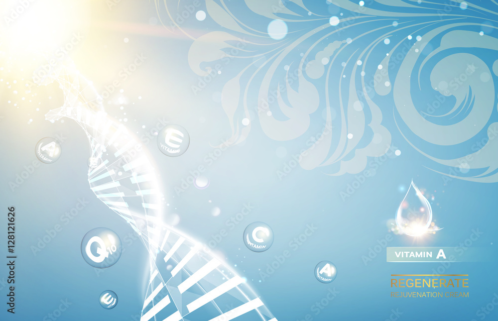 Abstract blue light background for science design. Science illustration ...