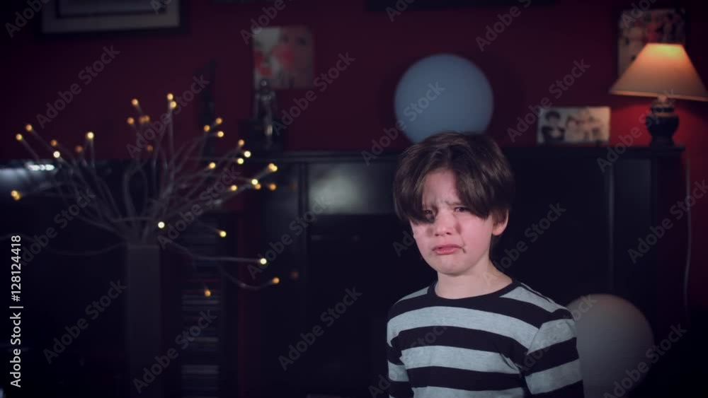4k Family Home Shot of Angry Child Craying Stock Video | Adobe Stock