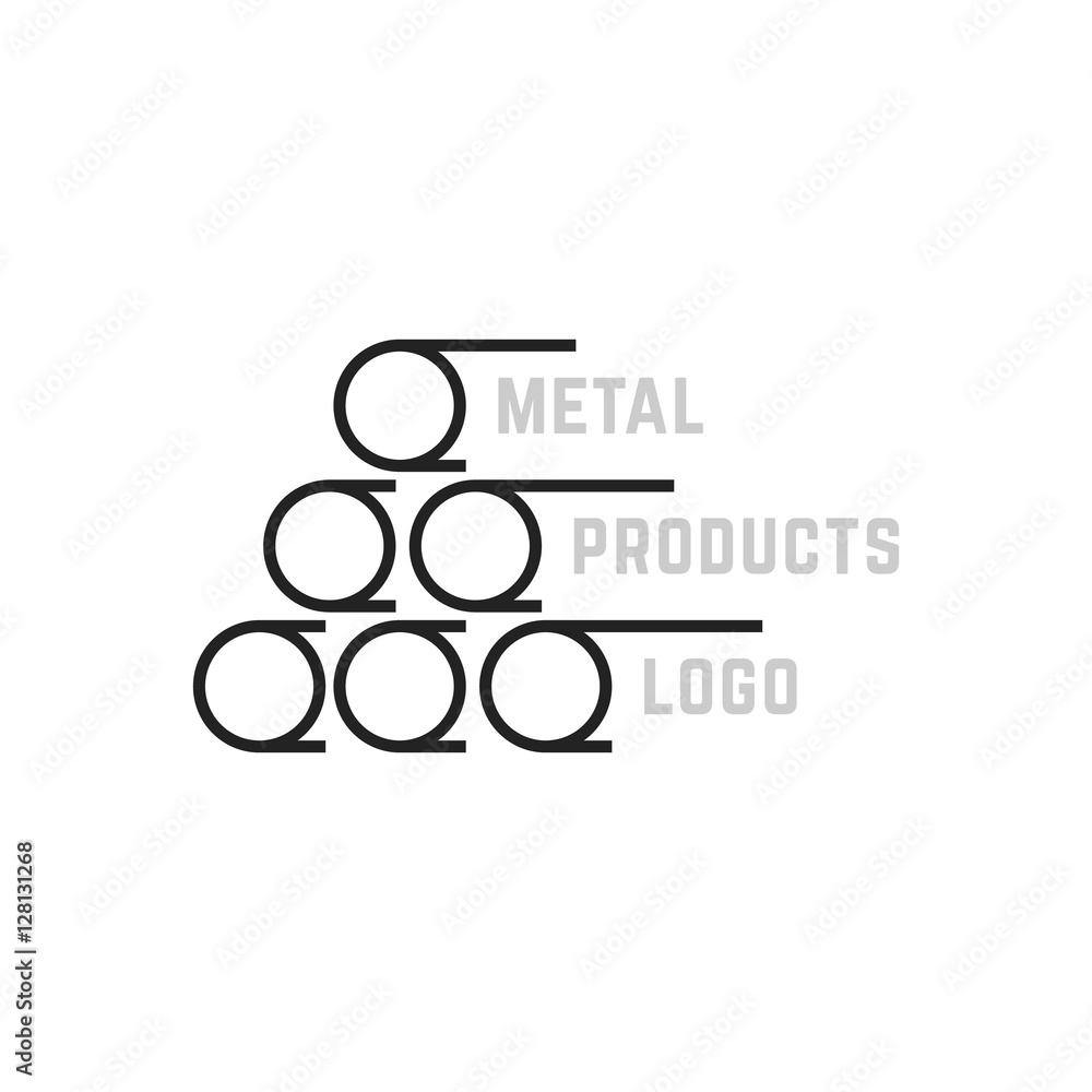 simple metal products logo Stock Vector | Adobe Stock
