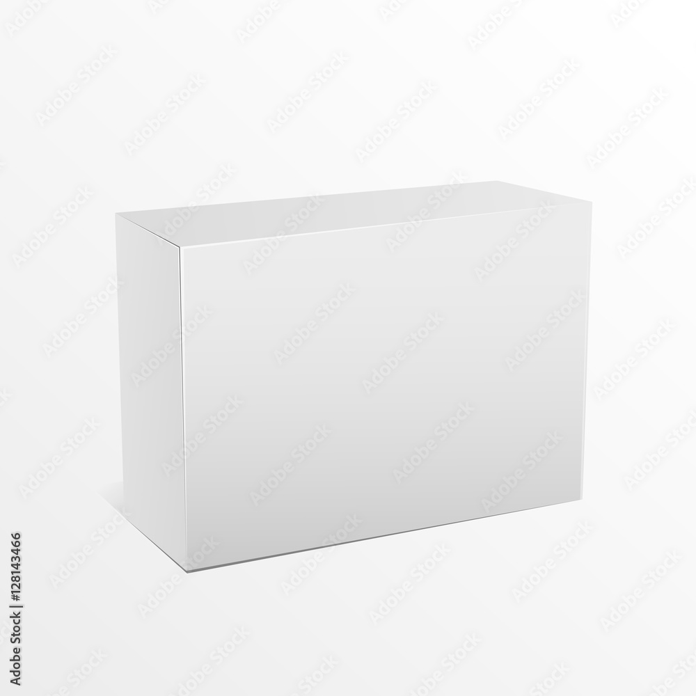 White Product Cardboard Package Box Mock Up Template For Your D Stock ...