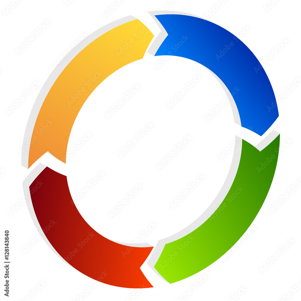 Segmented circle arrow. Circular arrow icon. Process, progres, r vector de Stock | Adobe Stock
