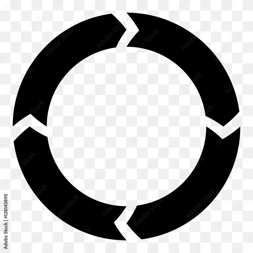 Segmented circle arrow. Circular arrow icon. Process, progres, r Stock ...