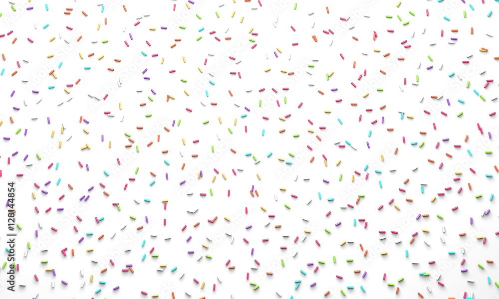 3d rendering sprinkles white background Stock Illustration | Adobe Stock