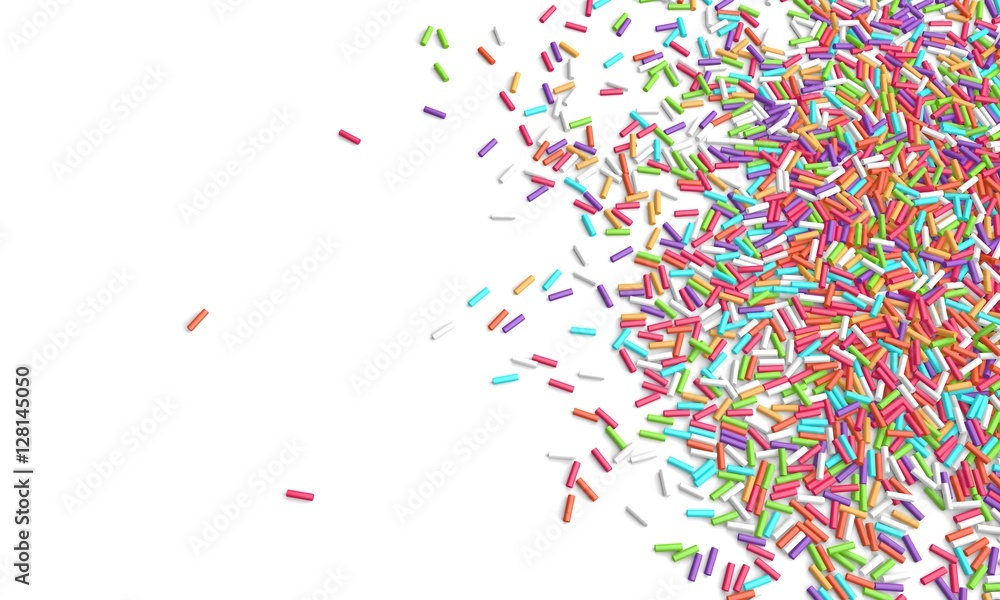 3d rendering sprinkles white background Stock Illustration | Adobe Stock