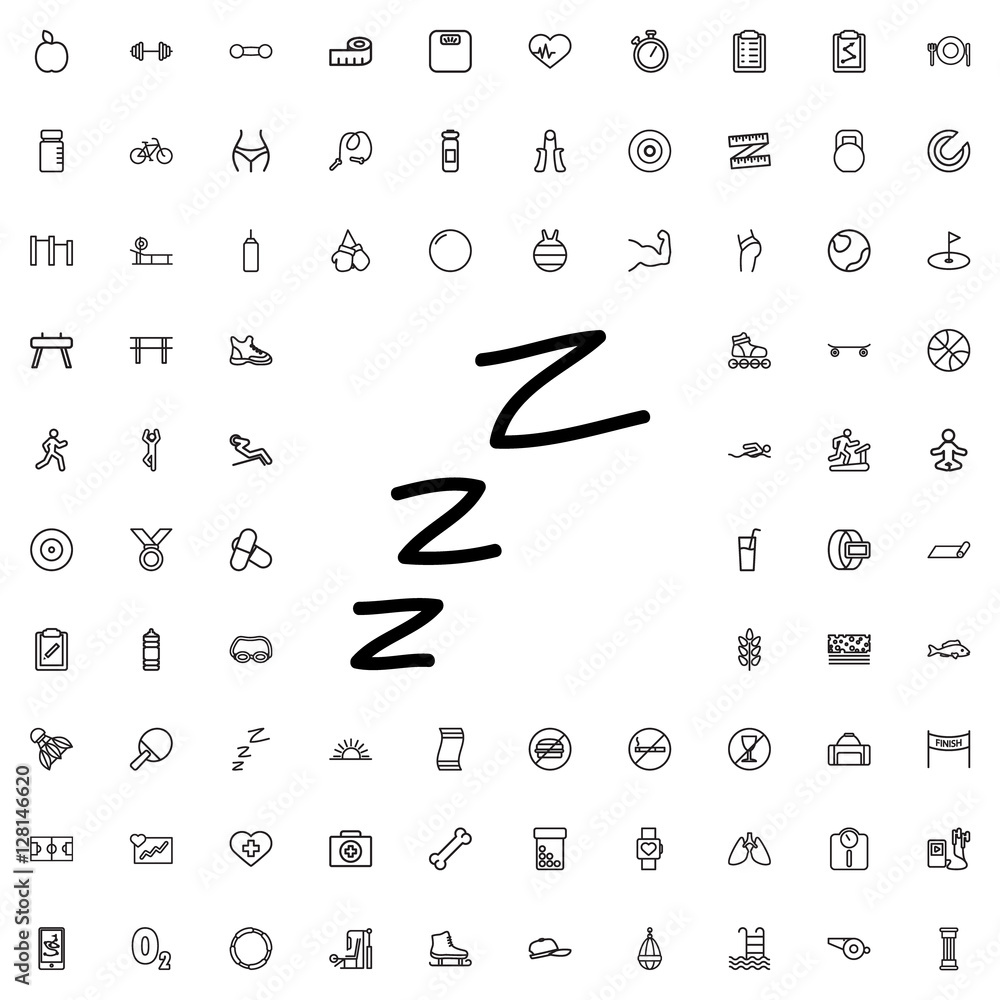 zzz icon illustration vector de Stock | Adobe Stock